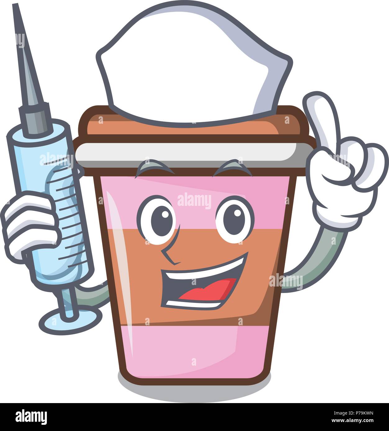 Nurse coffee cup character cartoon Stock Vector Image & Art - Alamy