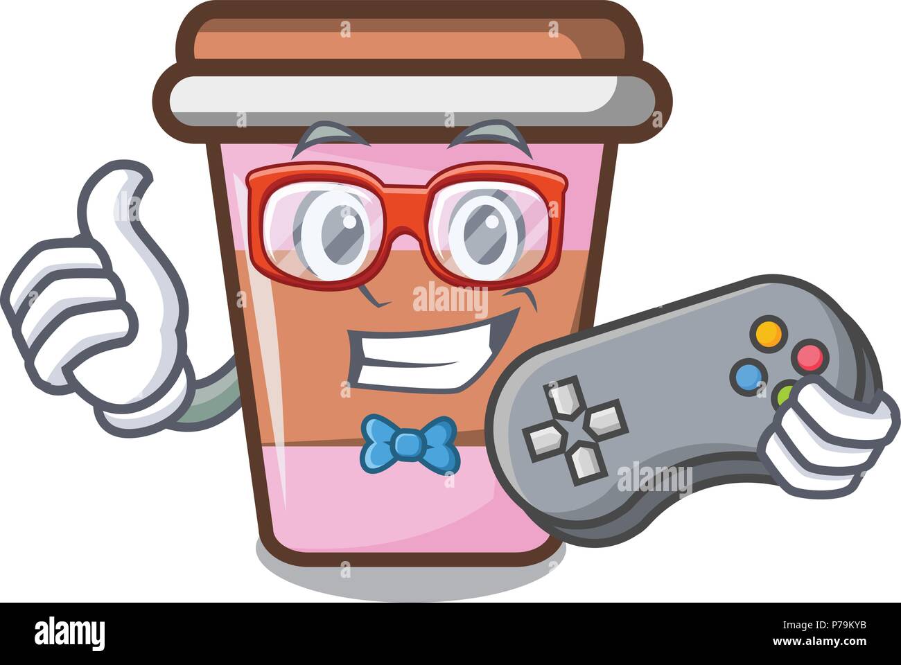 Gamer coffee cup mascot cartoon Stock Vector Image & Art - Alamy