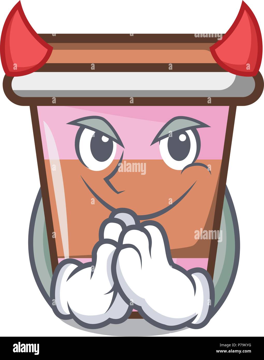 Devil coffee cup mascot cartoon Stock Vector Image & Art - Alamy