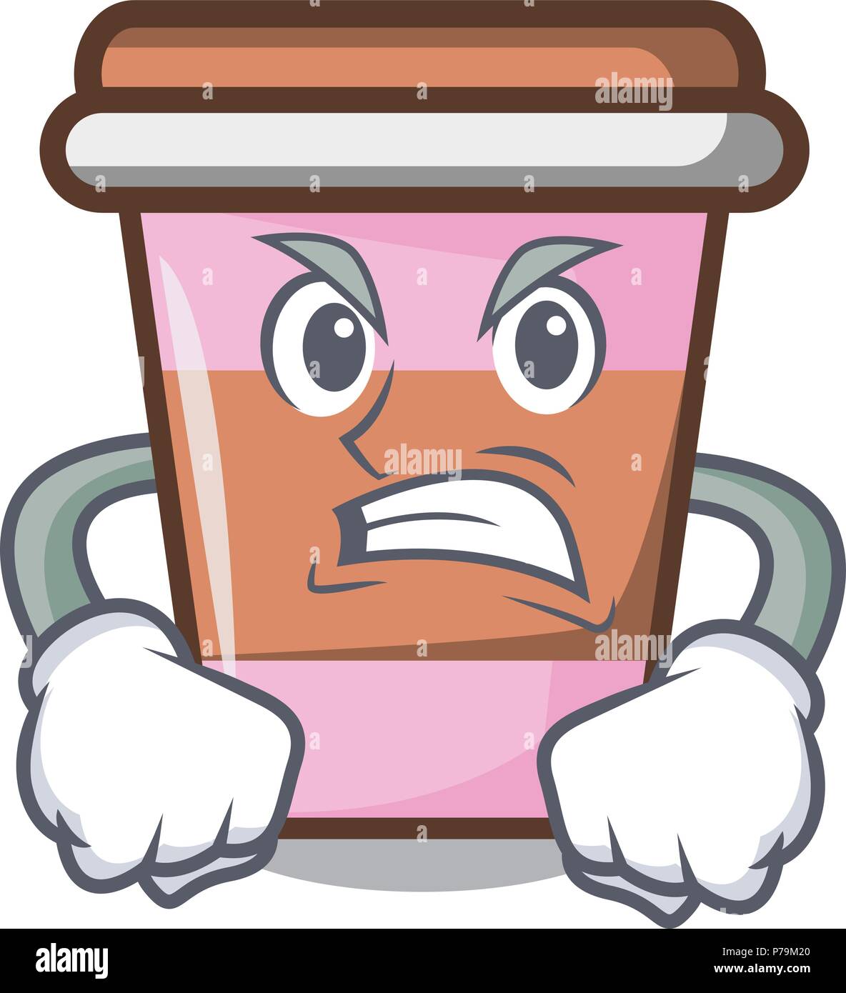 Angry coffee cup mascot cartoon Stock Vector Image & Art - Alamy