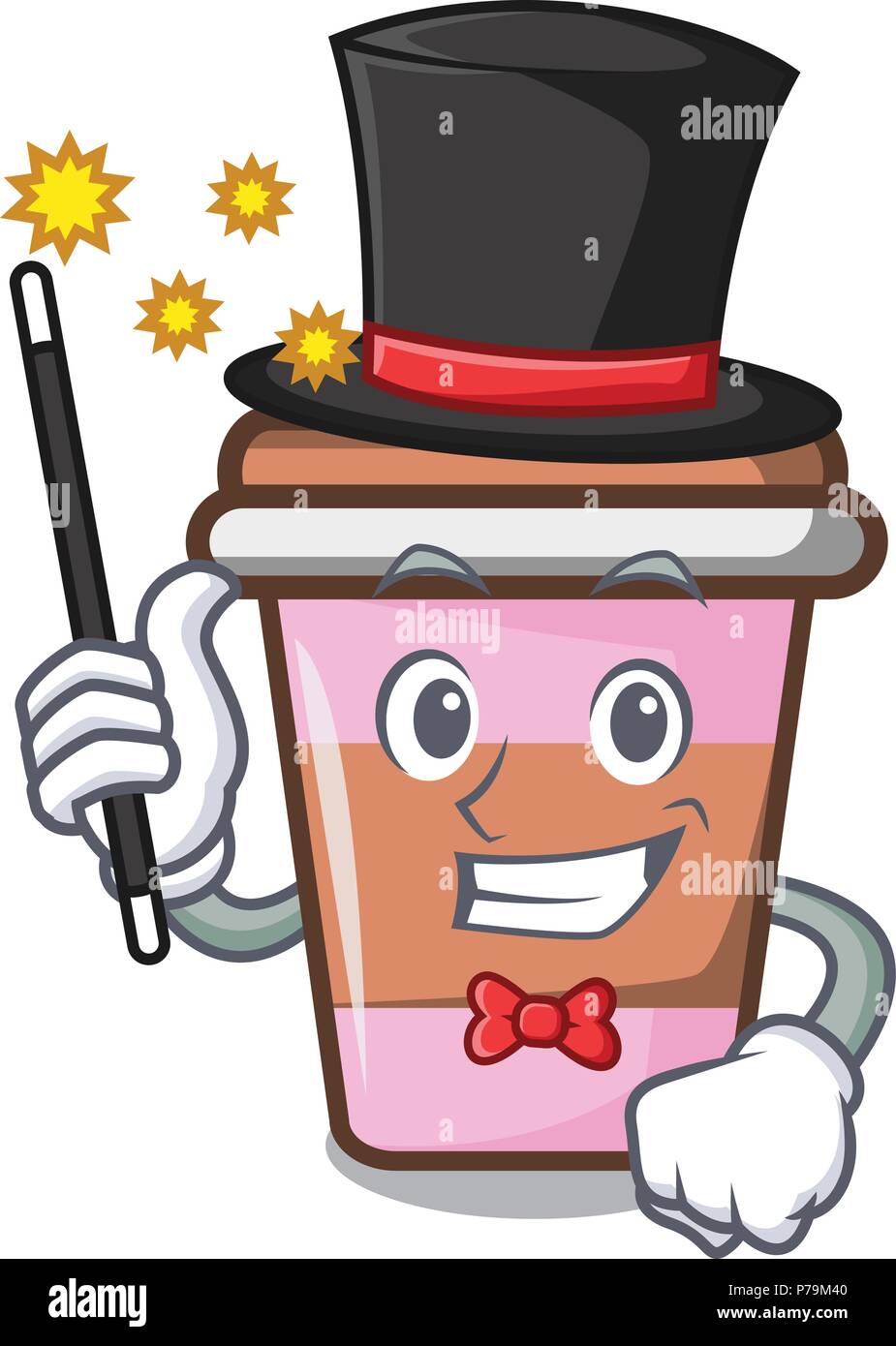 Magician coffee cup mascot cartoon Stock Vector Image & Art - Alamy
