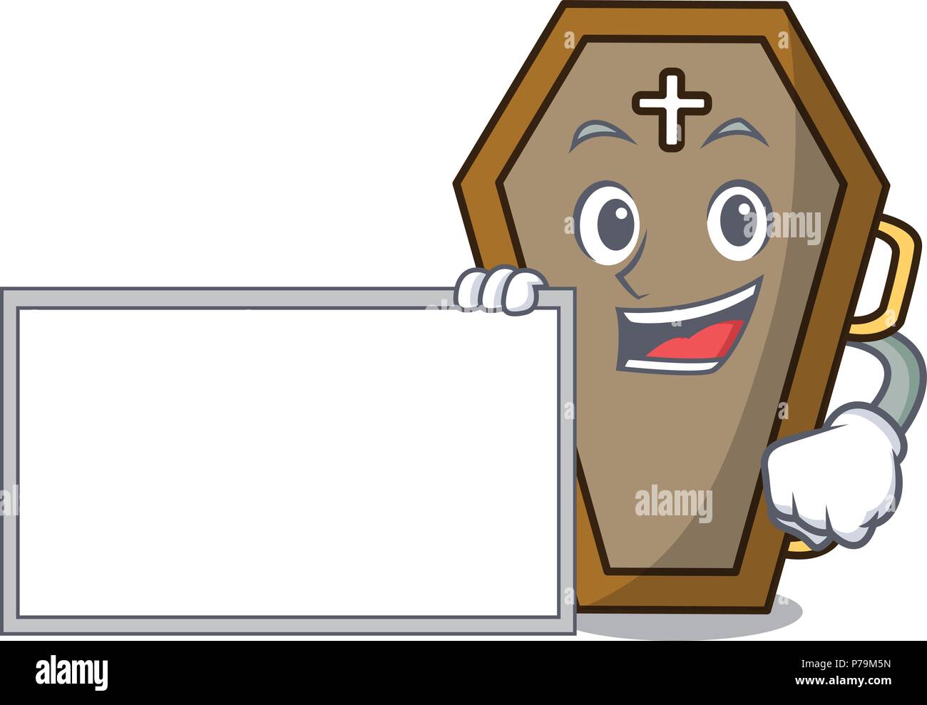 With board coffin character cartoon style Stock Vector Image & Art - Alamy