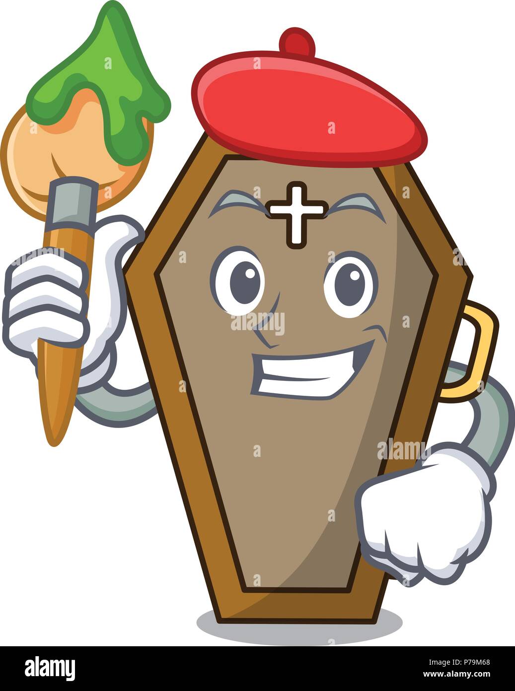 Artist coffin character cartoon style Stock Vector Image & Art - Alamy