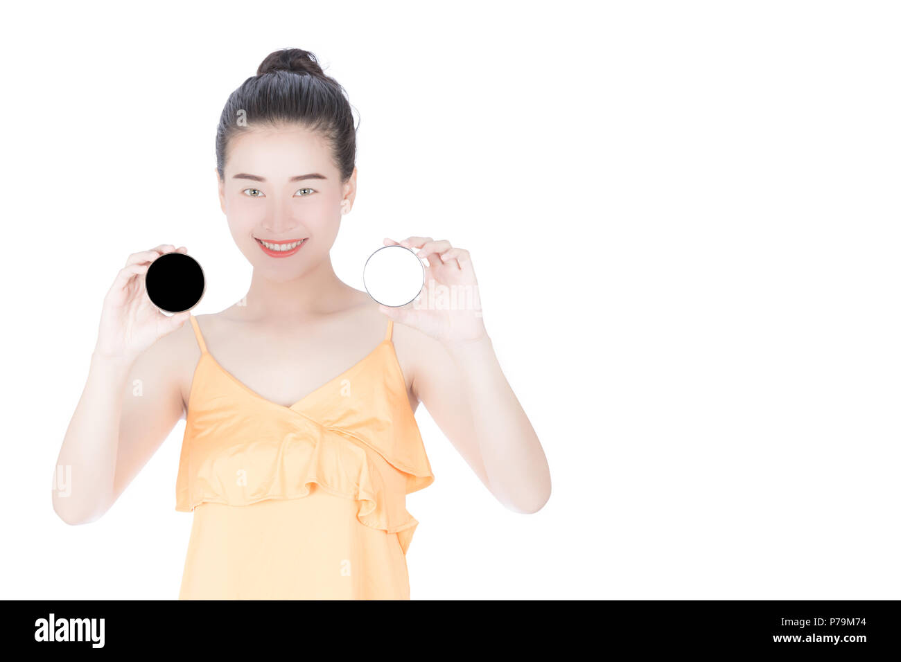 Products advertisement girl hi-res stock photography and images - Alamy