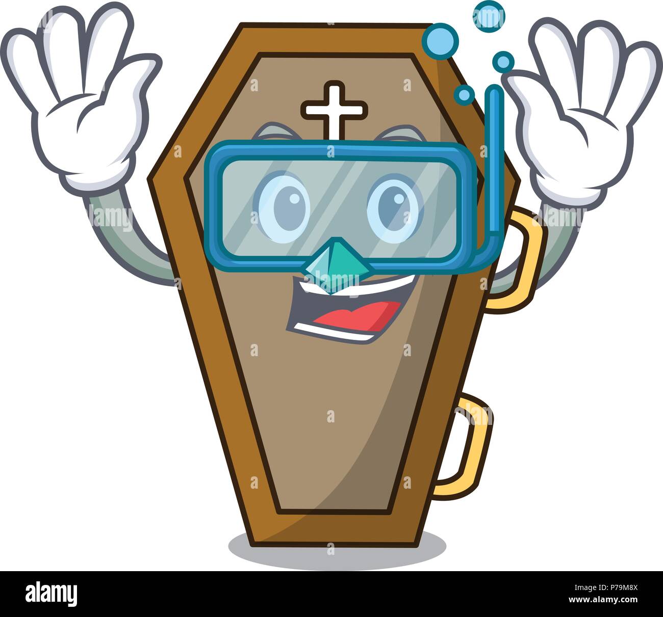 Diving coffin character cartoon style Stock Vector Image & Art - Alamy