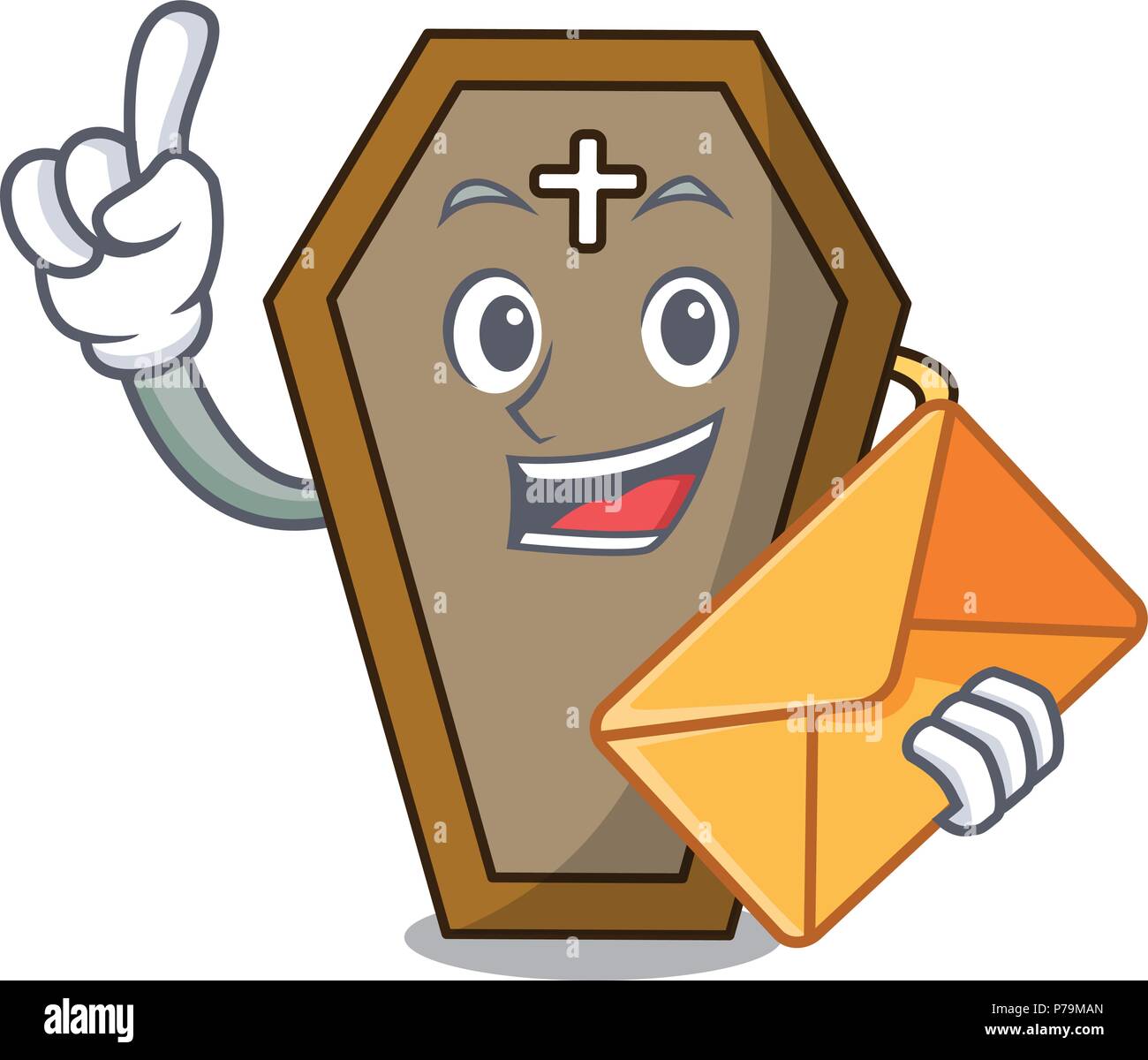 With envelope coffin character cartoon style Stock Vector Image & Art ...