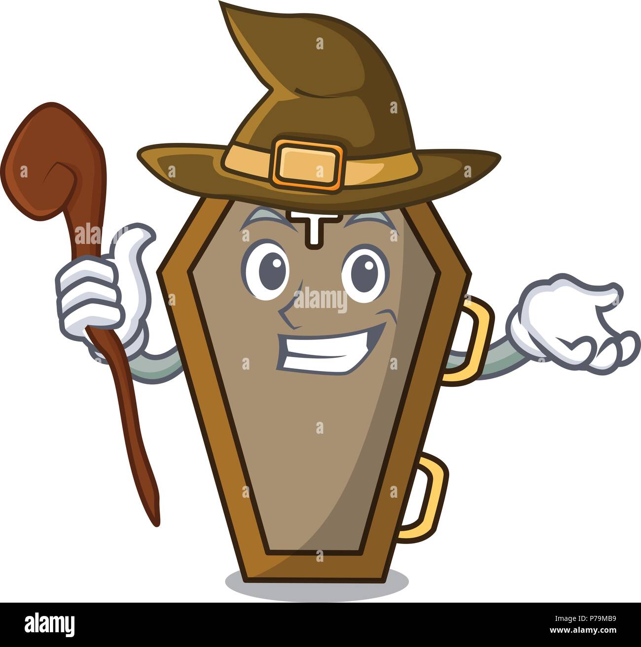 Witch coffin mascot cartoon style Stock Vector Image & Art - Alamy