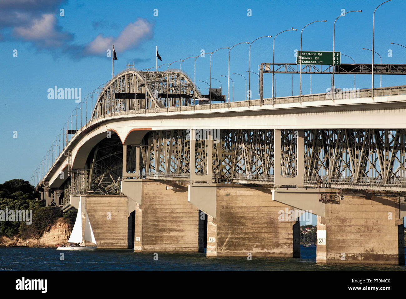 View of Auckland Harbour Bridge, Auckland, New Zealand Stock Photo - Alamy