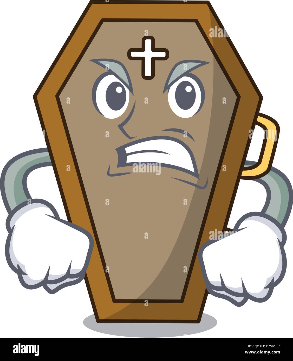 Angry coffin mascot cartoon style Stock Vector Image & Art - Alamy