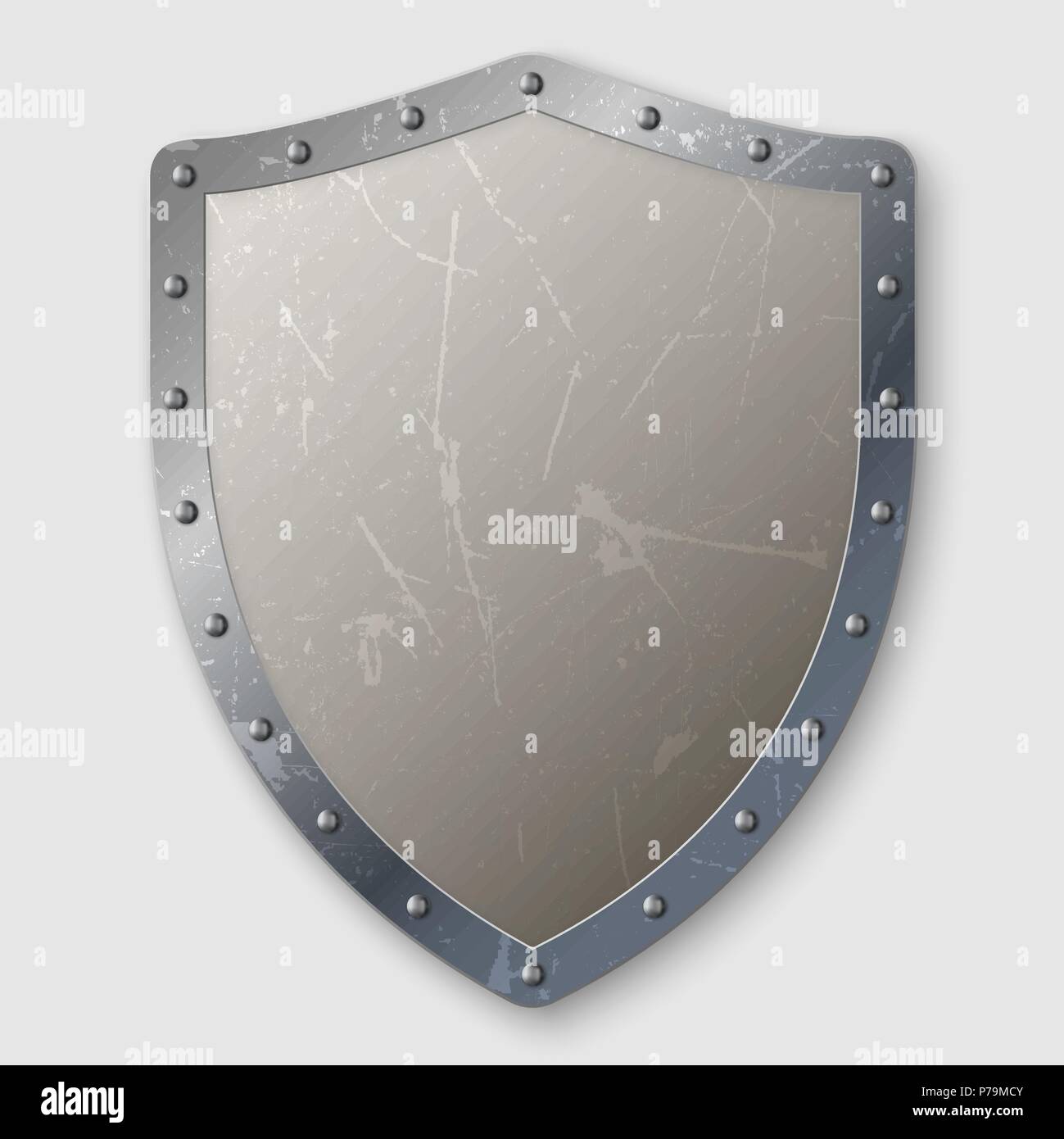 realistic aged metal shield isolated Stock Vector Image & Art - Alamy