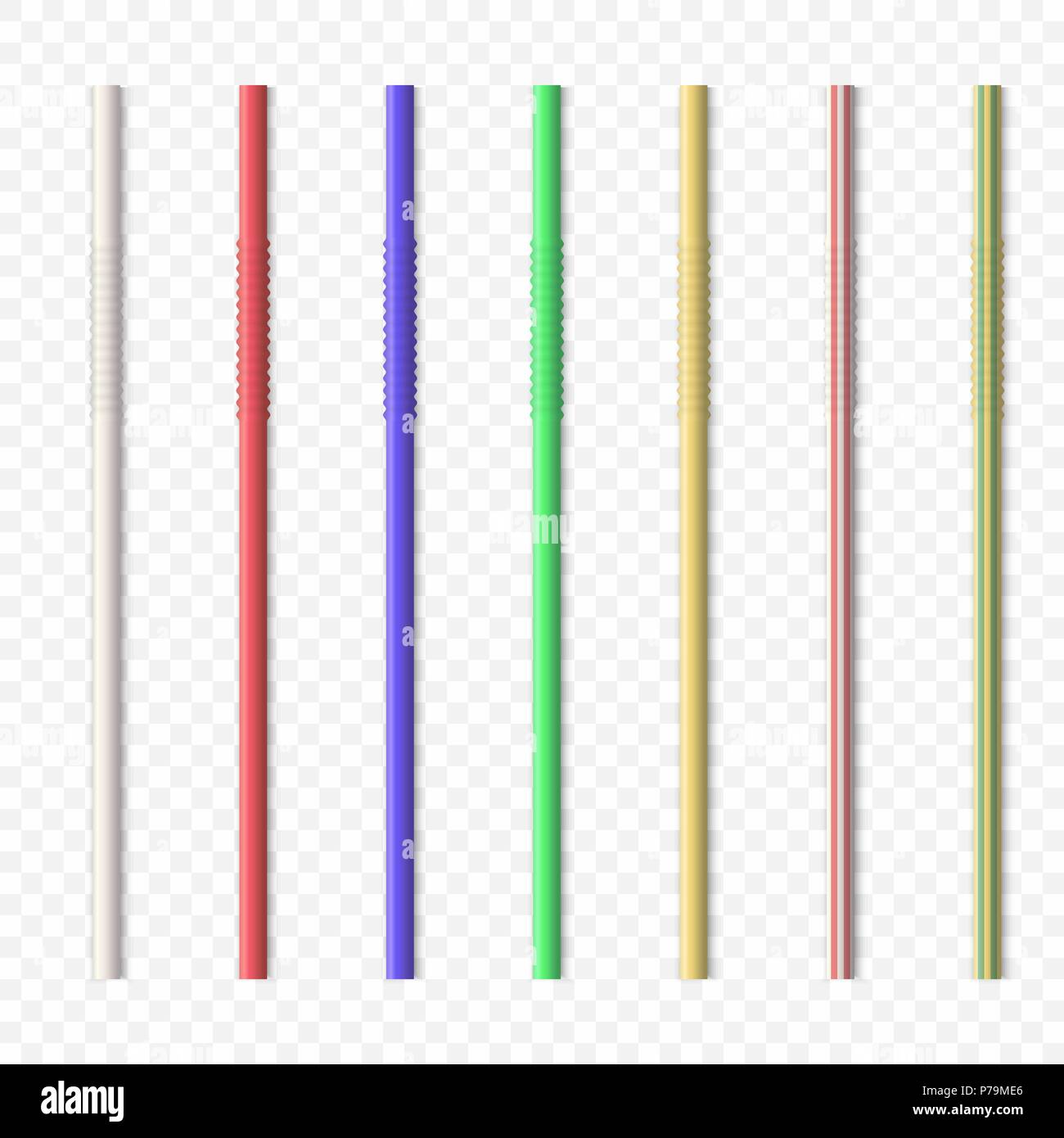 Colorful drinking straws. Vector illustration Stock Vector Image & Art ...