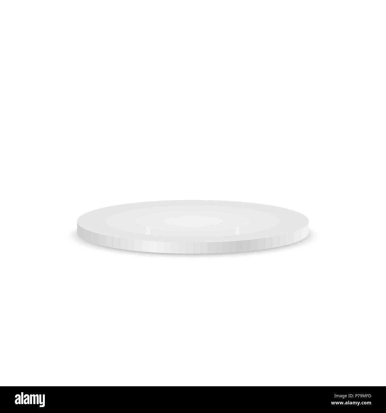 Round podium on white Stock Vector Images - Alamy
