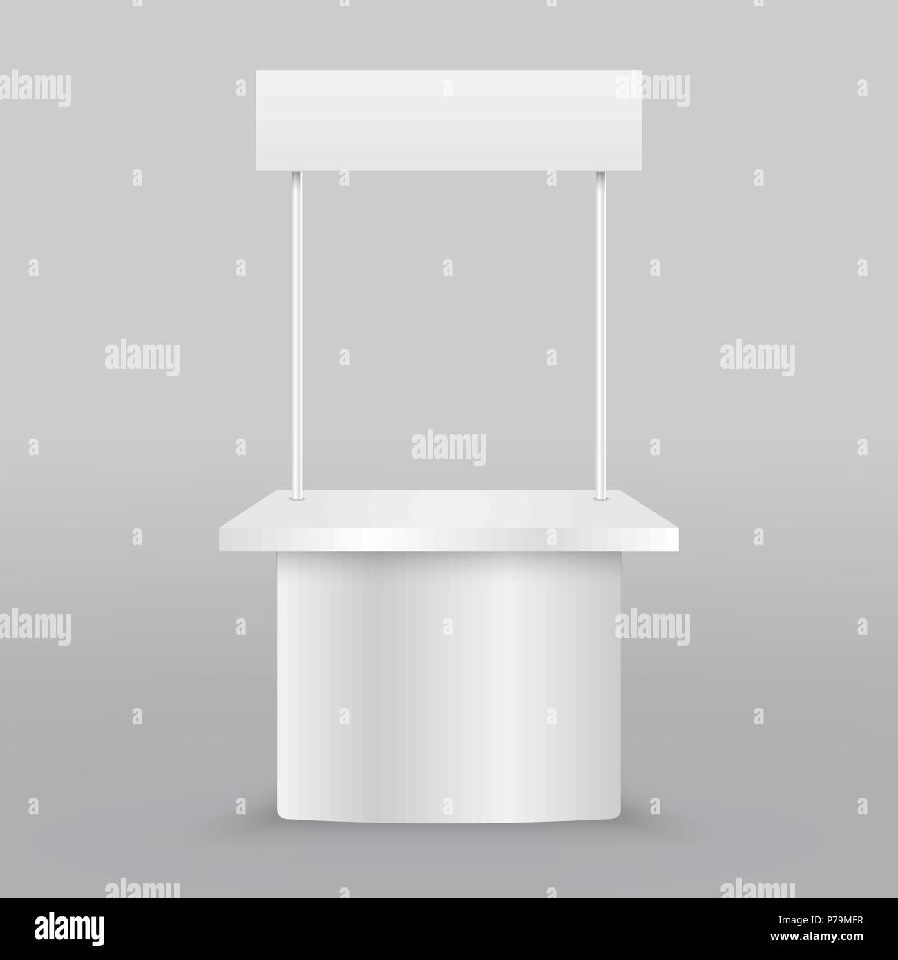 Blank promotion counter. Retail trade stand isolated Stock Vector Image ...