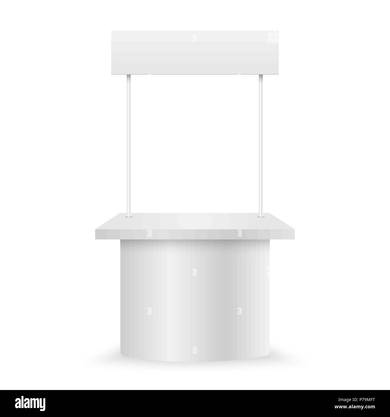 Blank promotion counter. Retail trade stand isolated Stock Vector Image ...