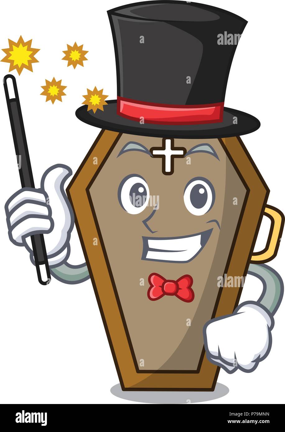Magician coffin mascot cartoon style Stock Vector Image & Art - Alamy