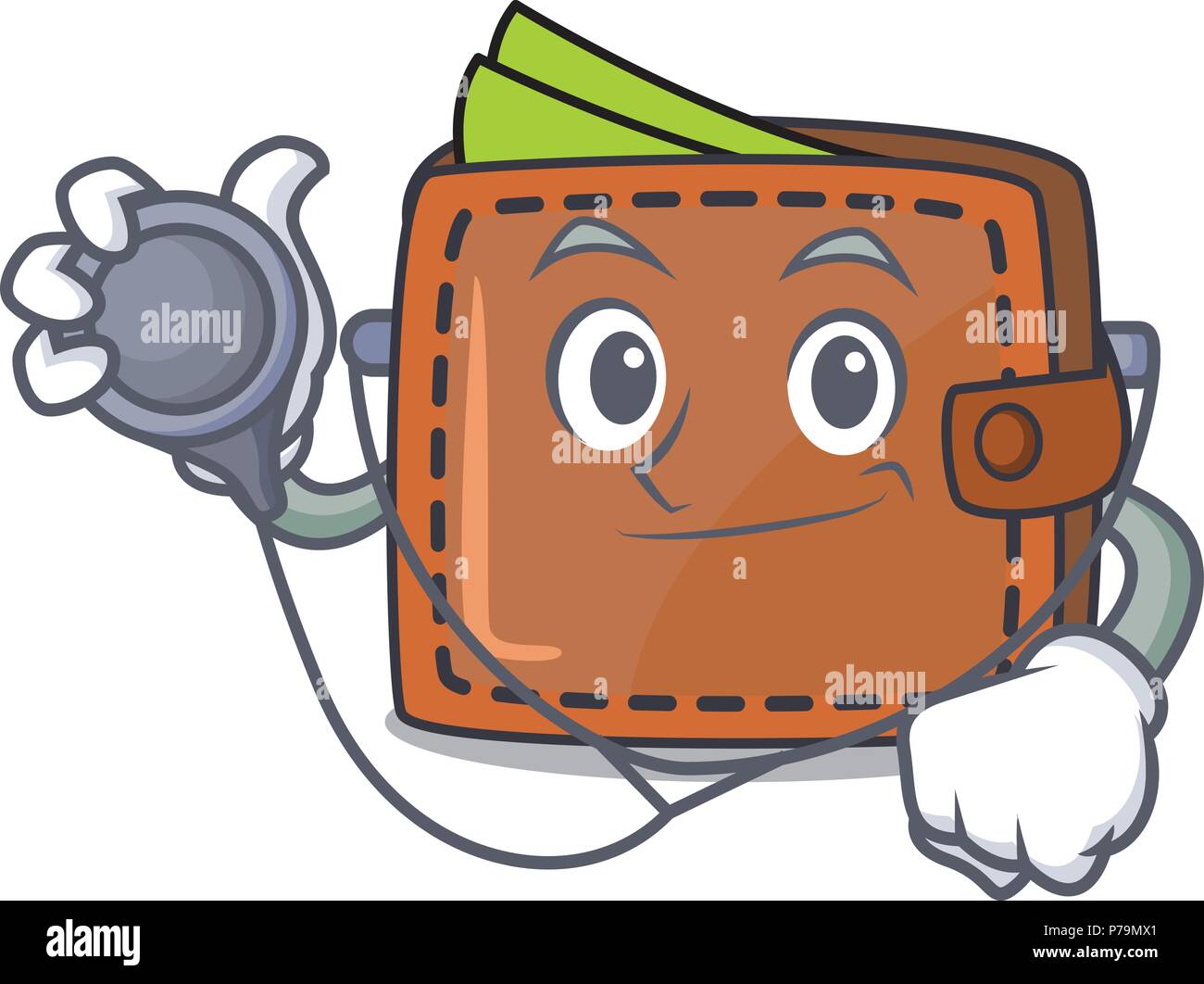 Doctor wallet character cartoon style Stock Vector Image & Art - Alamy