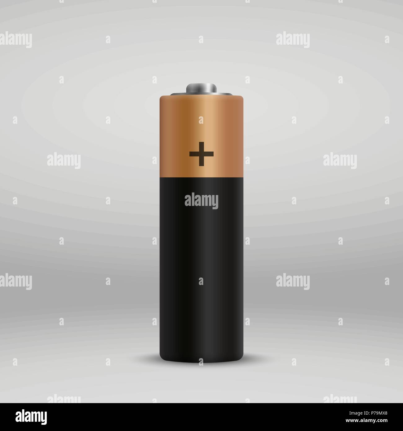 realistic alkaline battery. design blank mockup template Stock Vector ...