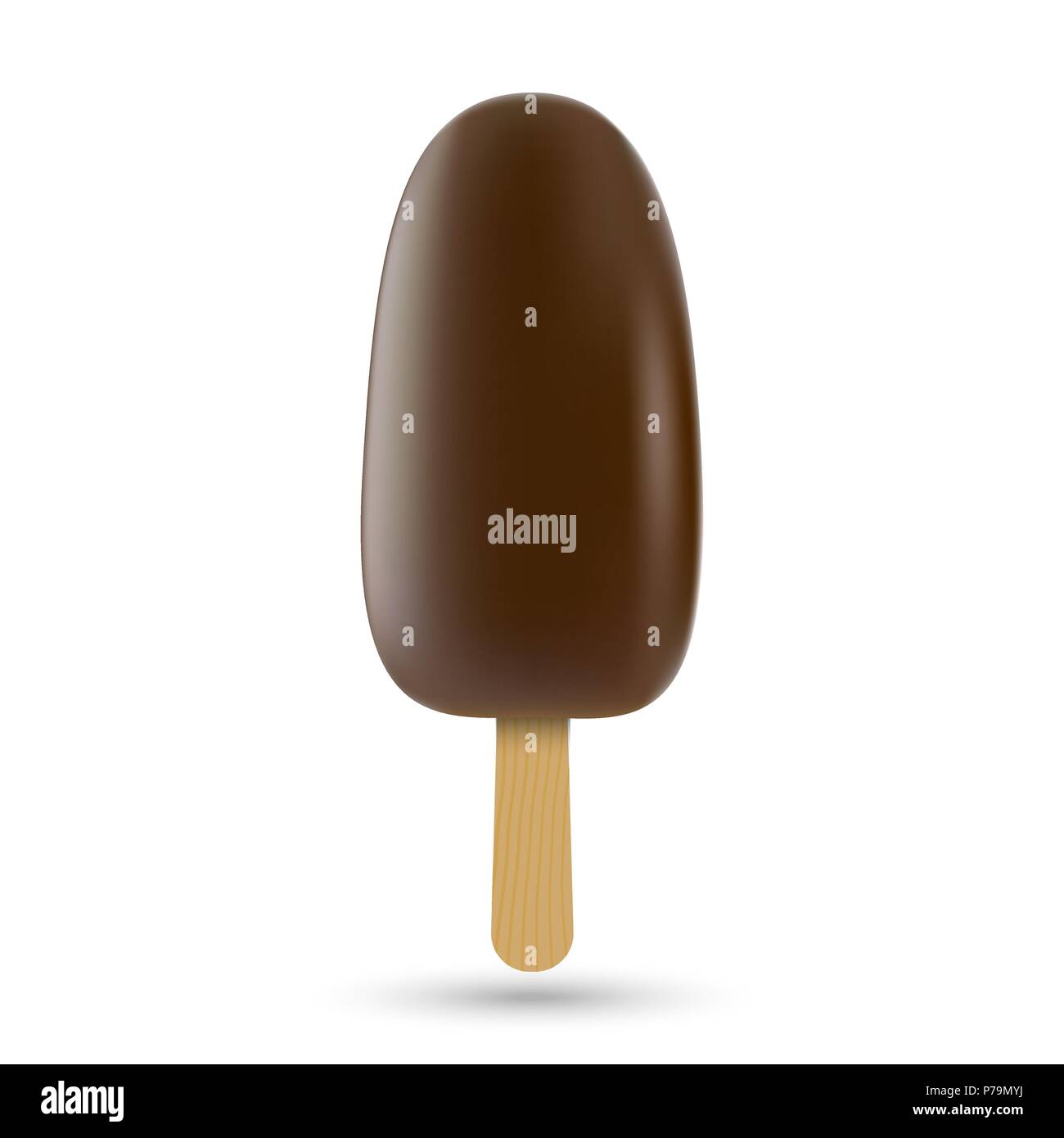 Bitten ice cream chocolate Stock Vector Images - Alamy