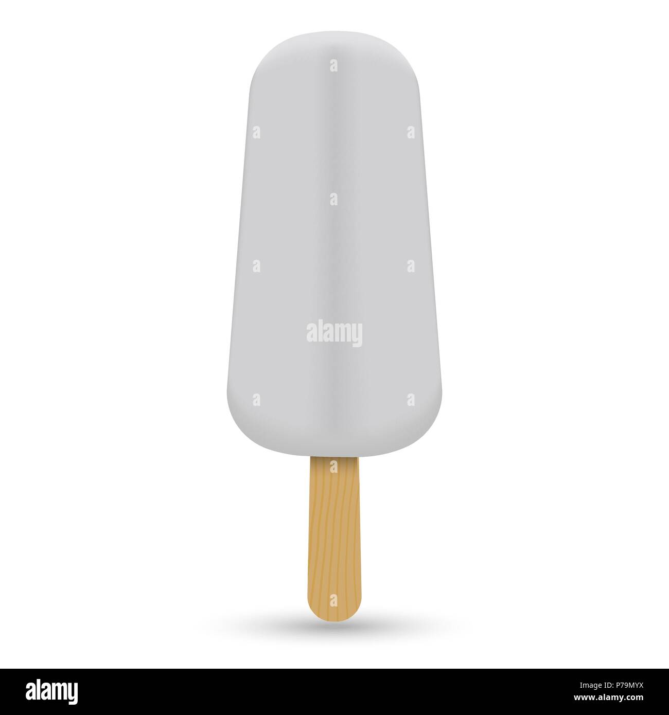 classic popsicle ice cream isolated on white background Stock Vector ...