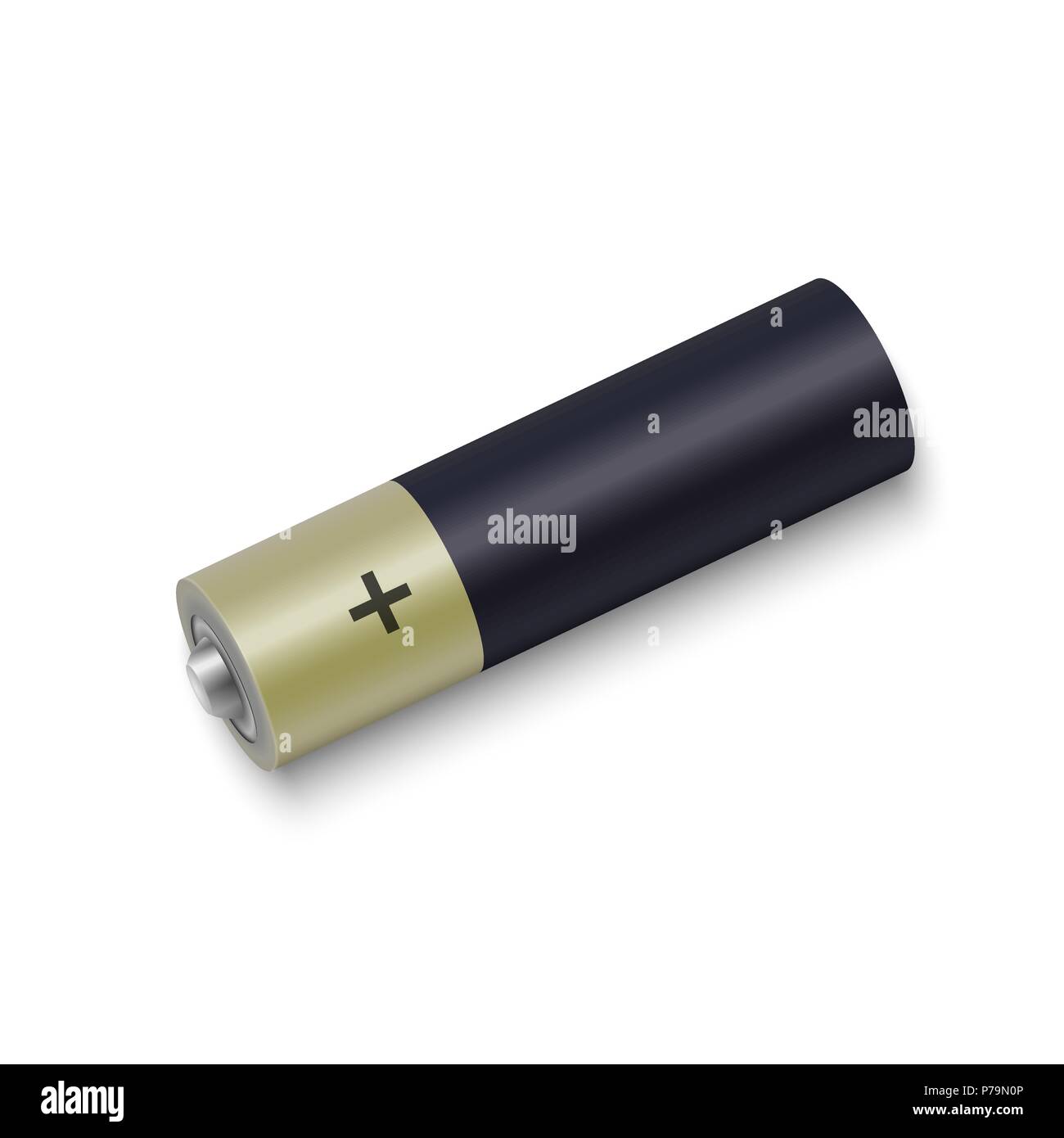 Realistic alkaline battery design Cut Out Stock Images & Pictures - Alamy
