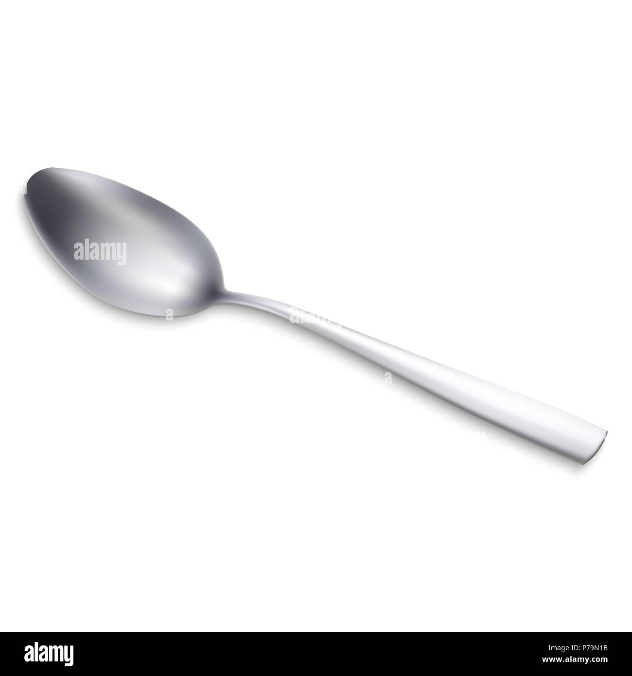 Vector illustration of realistic metal spoon Stock Vector Image & Art ...