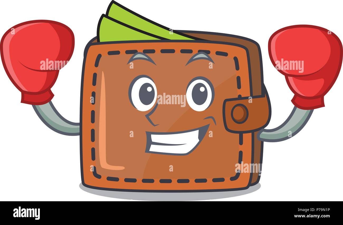 Boxing wallet character cartoon style Stock Vector Image & Art - Alamy