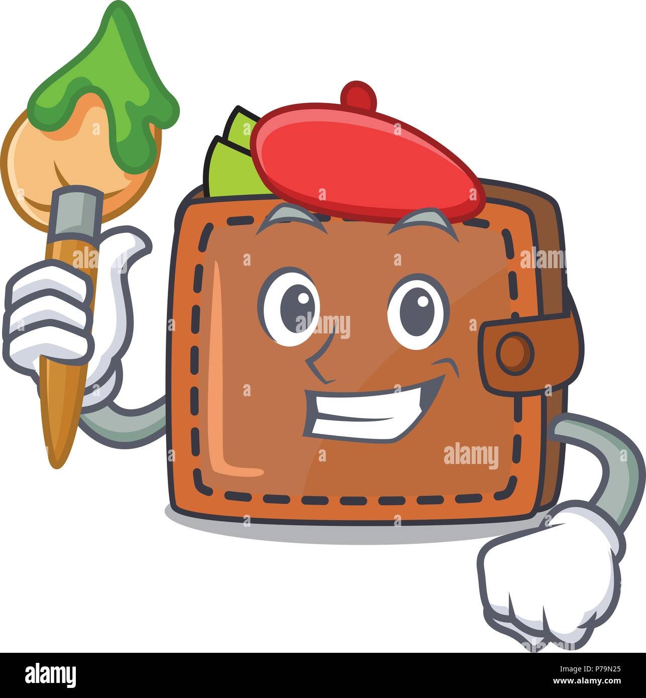 Artist wallet character cartoon style Stock Vector Image & Art - Alamy