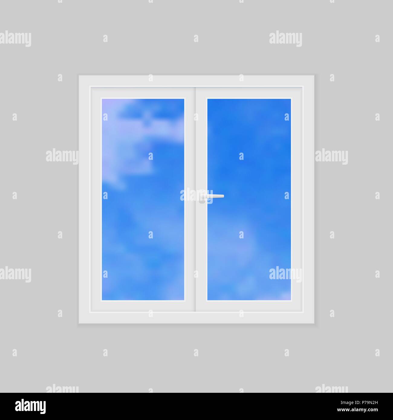Closed window on facade Stock Vector Images - Alamy