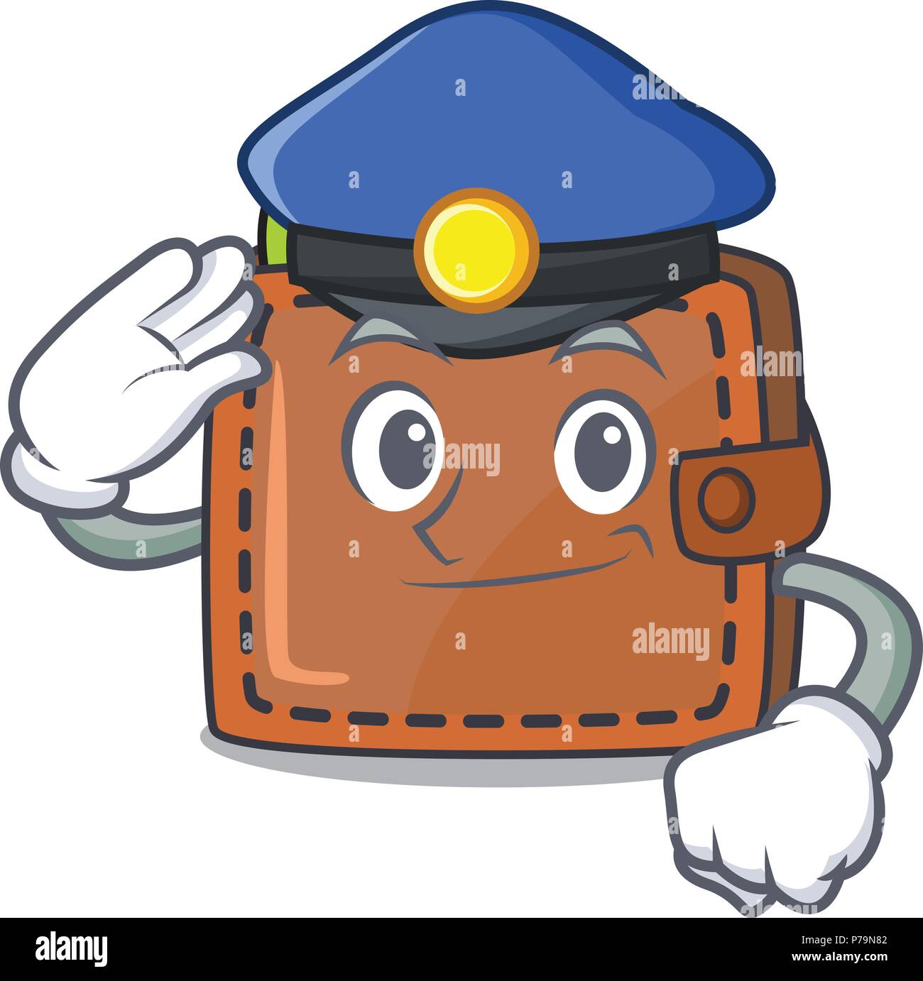 Police wallet character cartoon style Stock Vector Image & Art - Alamy