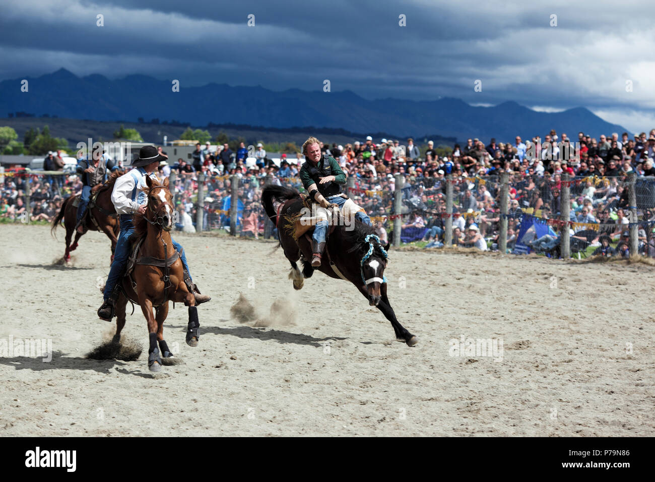 Man riding bucking bronco hi-res stock photography and images - Alamy