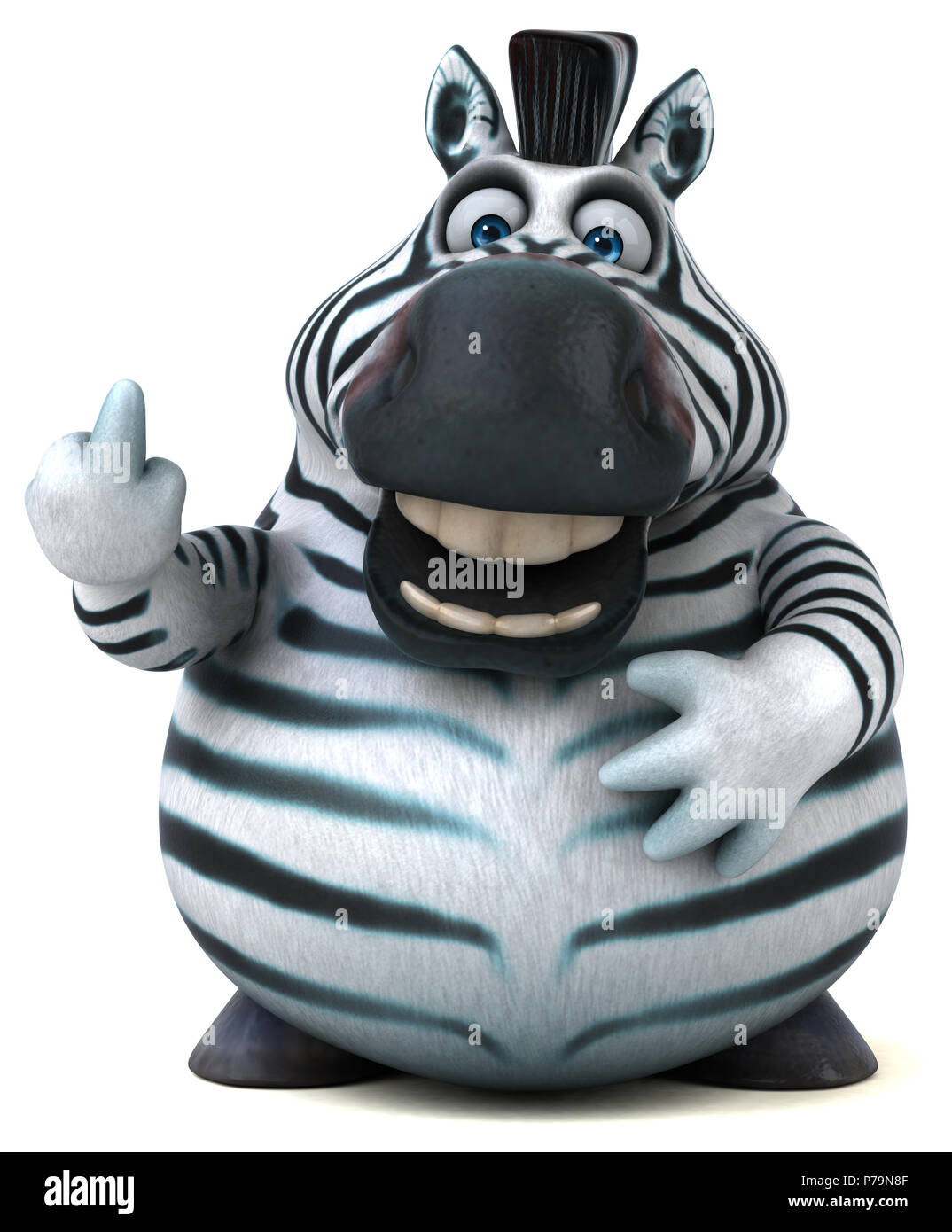 Fun zebra - 3D Illustration Stock Photo - Alamy
