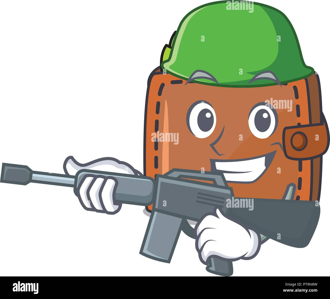 Army wallet character cartoon style Stock Vector Image & Art - Alamy