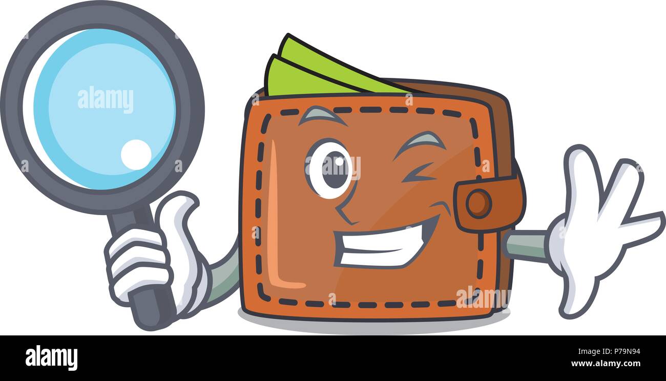 Detective wallet character cartoon style Stock Vector Image & Art - Alamy