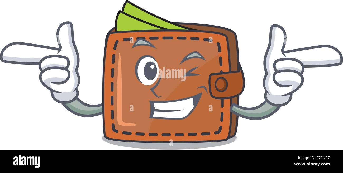 Wink wallet character cartoon style Stock Vector Image & Art - Alamy