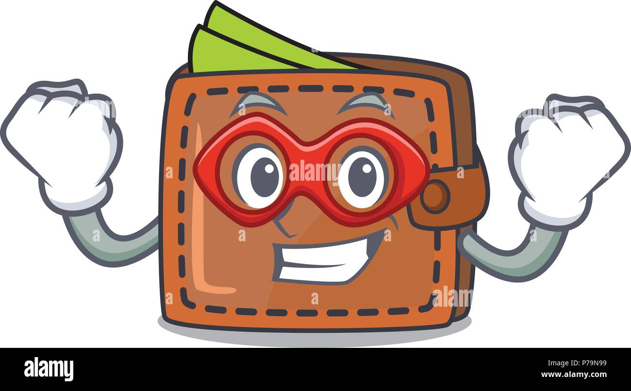Super hero wallet character cartoon style Stock Vector Image & Art - Alamy