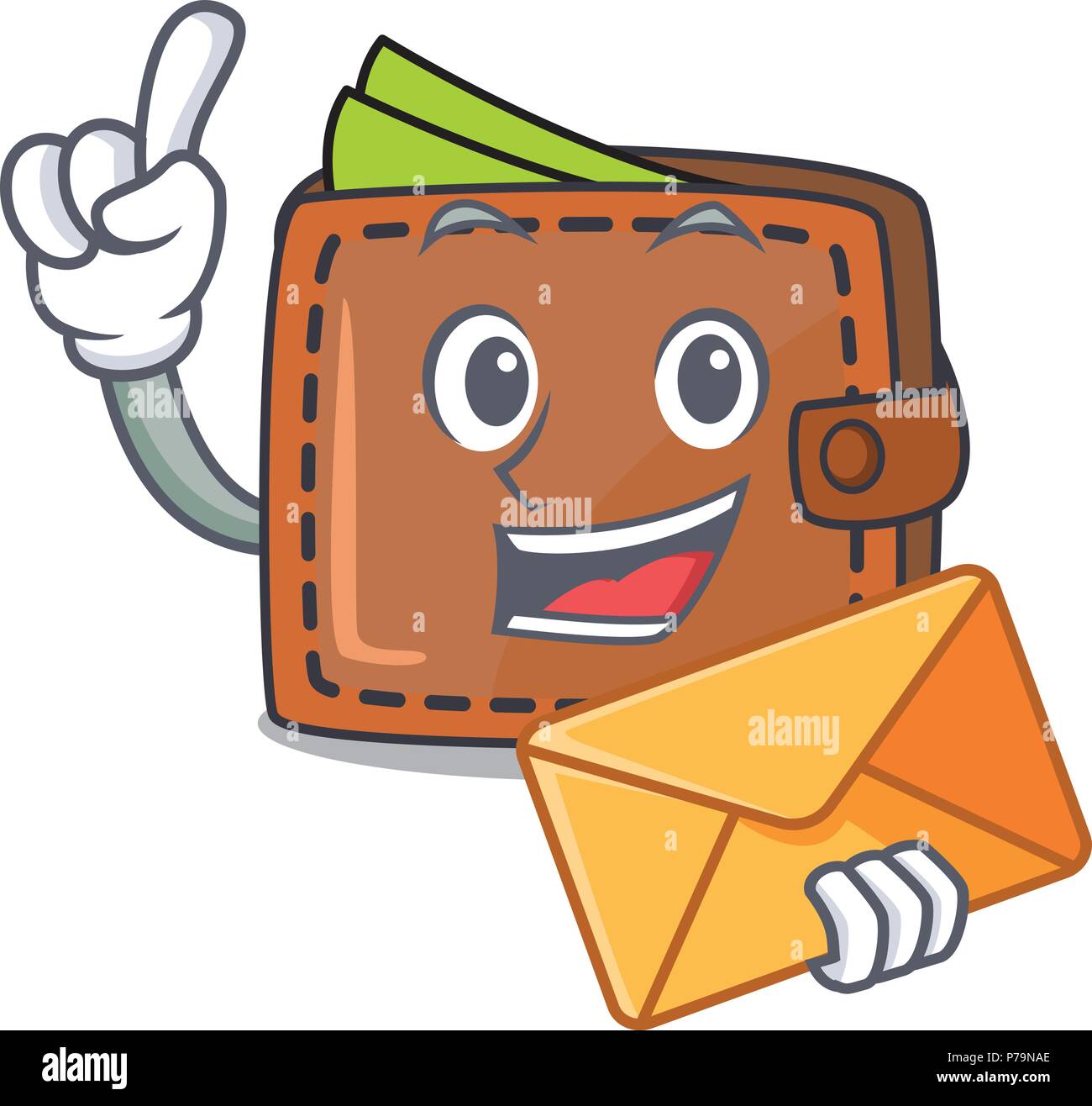 With envelope wallet character cartoon style Stock Vector Image & Art ...
