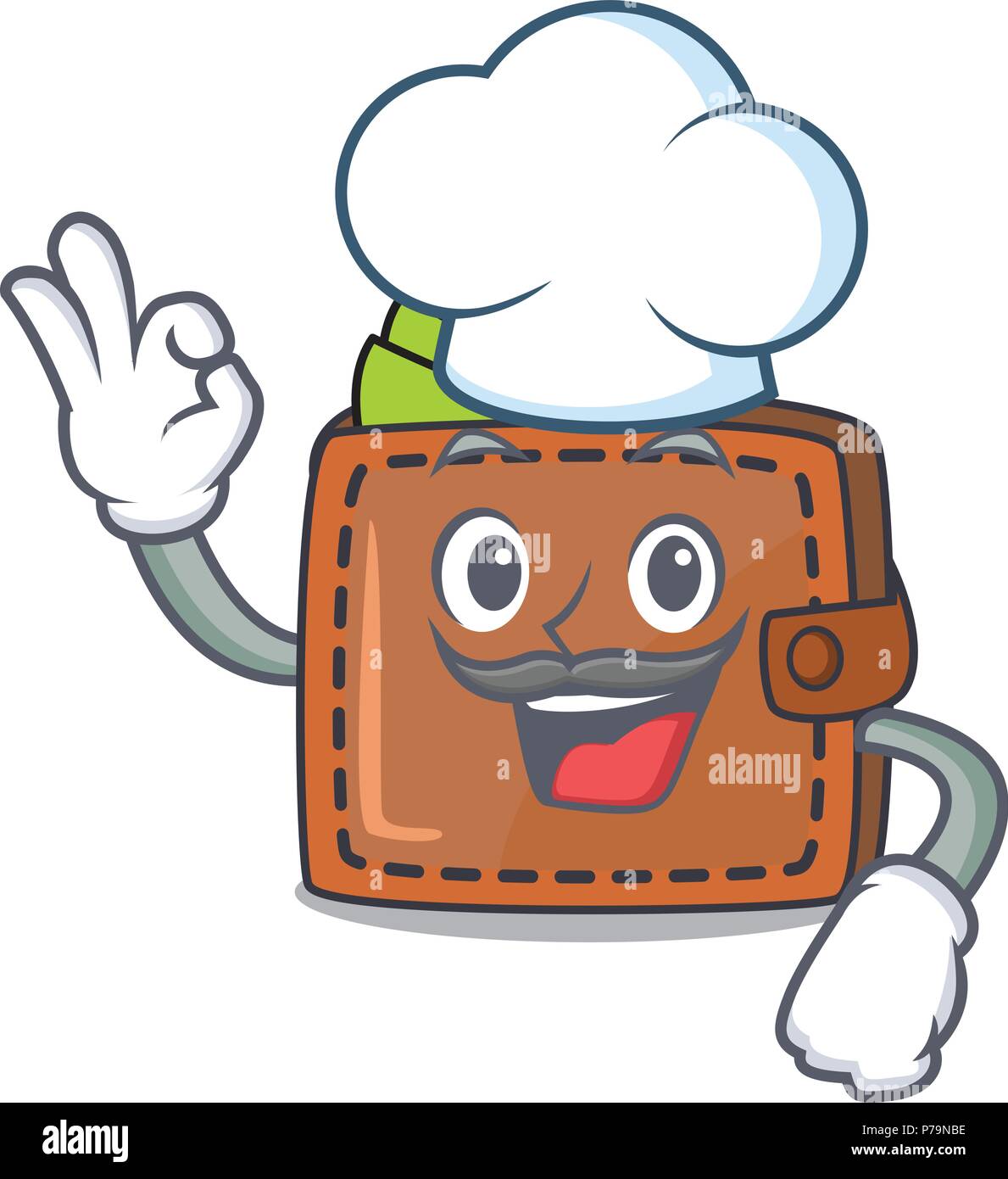 Chef wallet character cartoon style Stock Vector Image & Art - Alamy