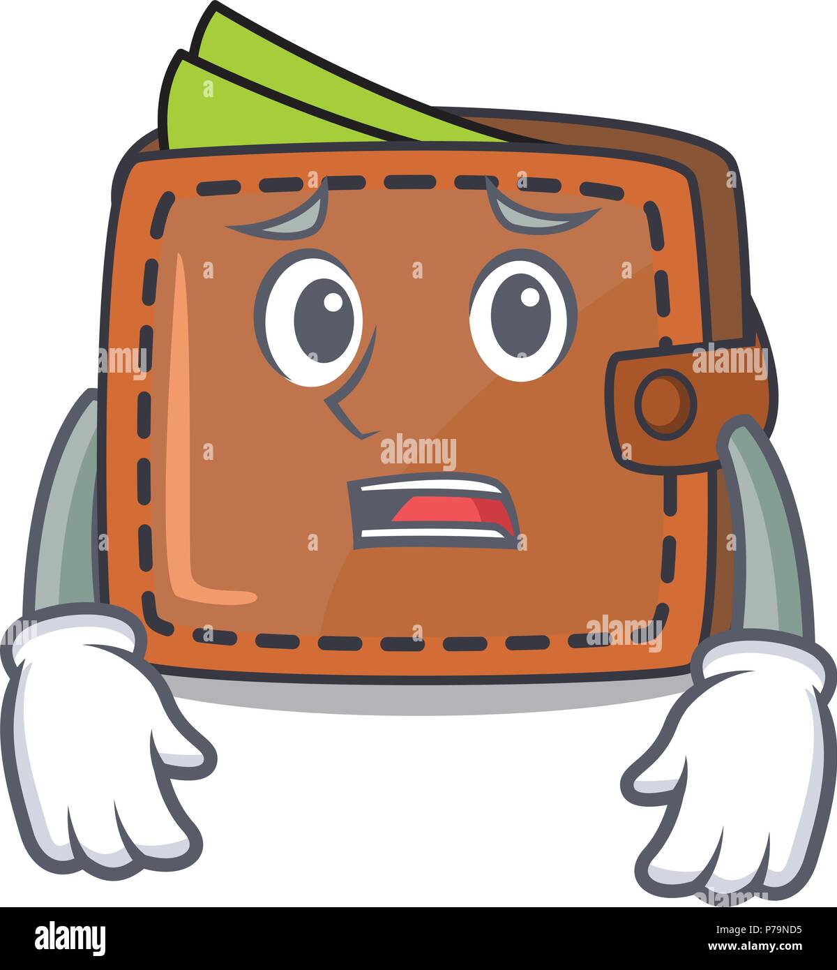 Afraid wallet mascot cartoon style Stock Vector Image & Art - Alamy