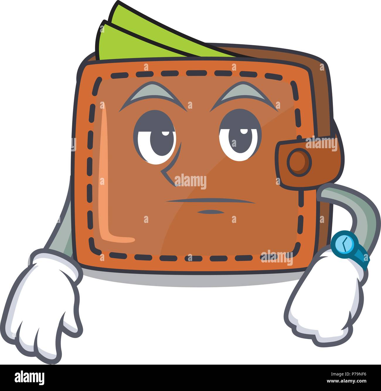 Waiting wallet mascot cartoon style Stock Vector Image & Art - Alamy