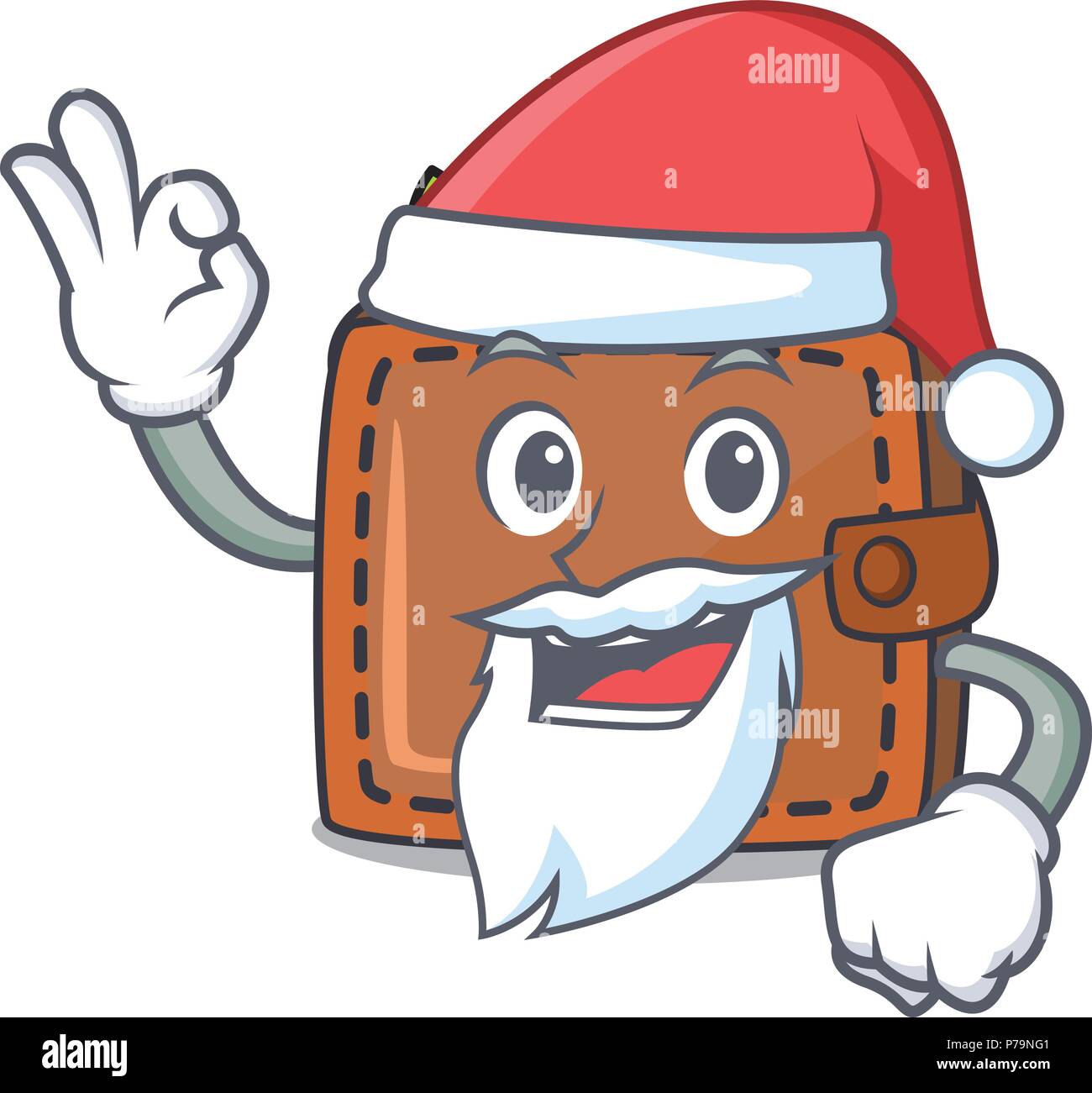 Santa wallet mascot cartoon style Stock Vector Image & Art - Alamy