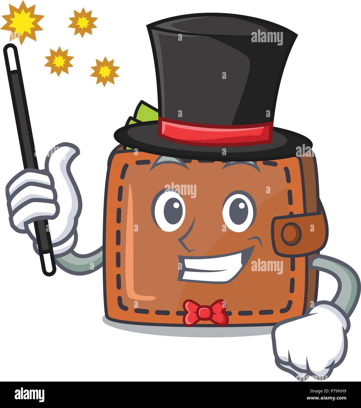 Magician wallet mascot cartoon style Stock Vector Image & Art - Alamy