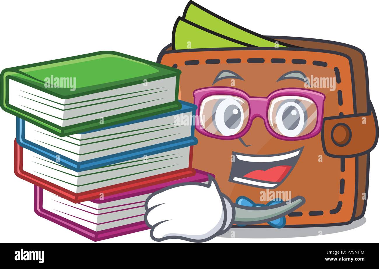 Student with book wallet mascot cartoon style Stock Vector Image & Art ...