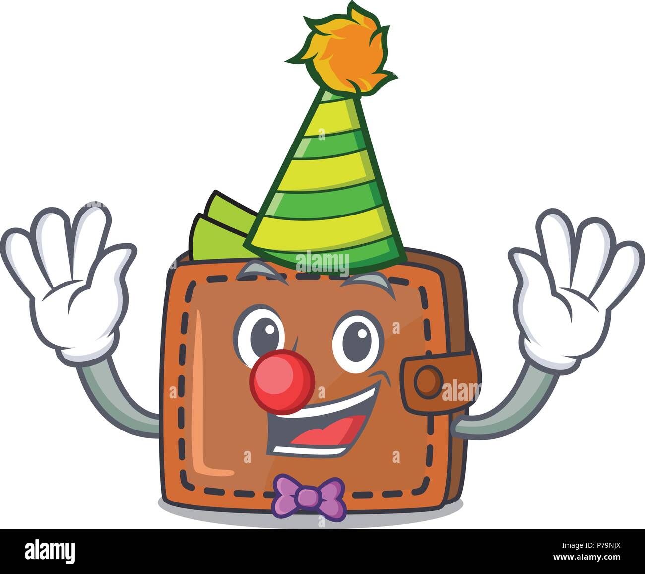 Clown wallet mascot cartoon style Stock Vector Image & Art - Alamy