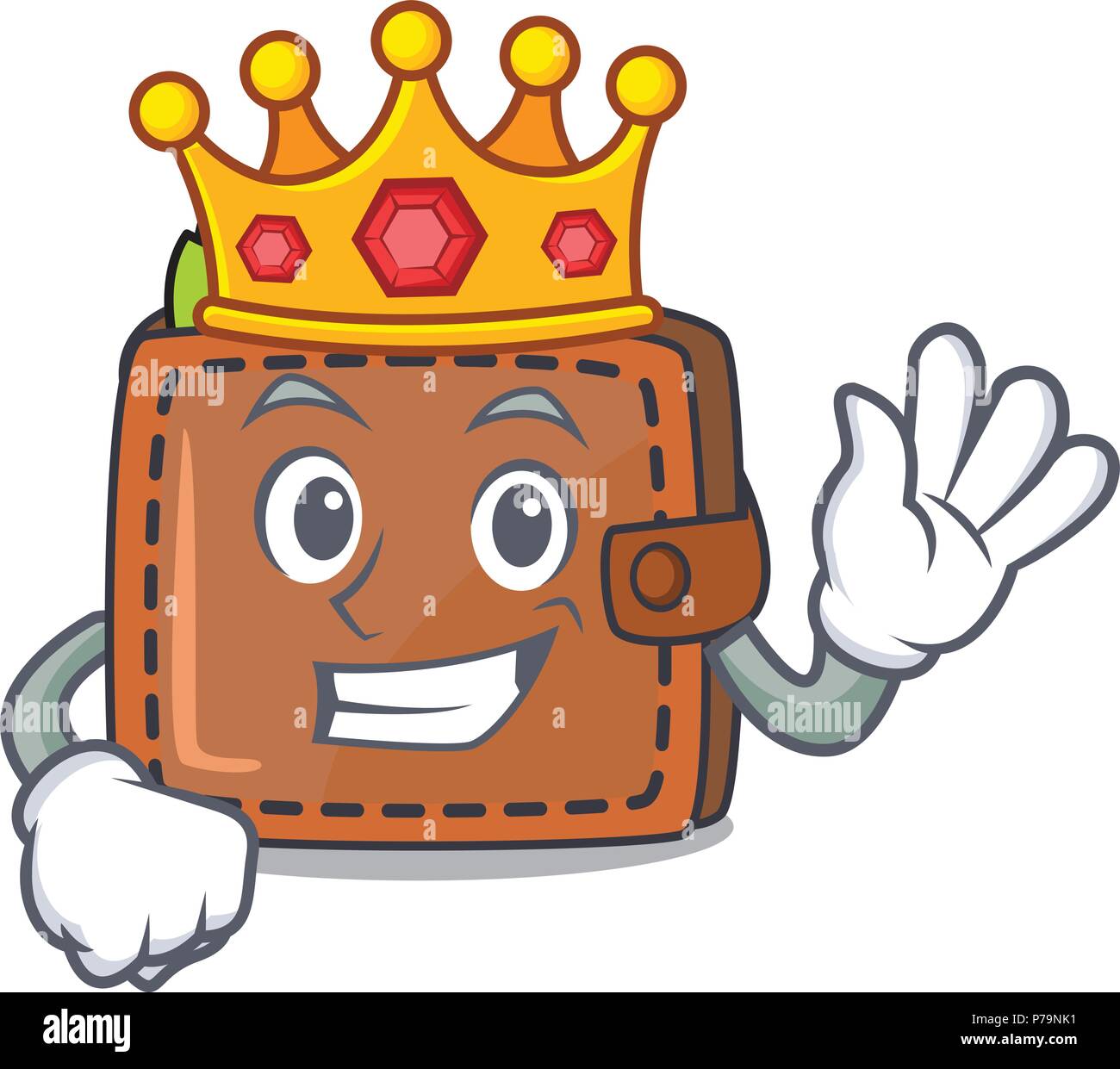 King wallet mascot cartoon style Stock Vector Image & Art - Alamy