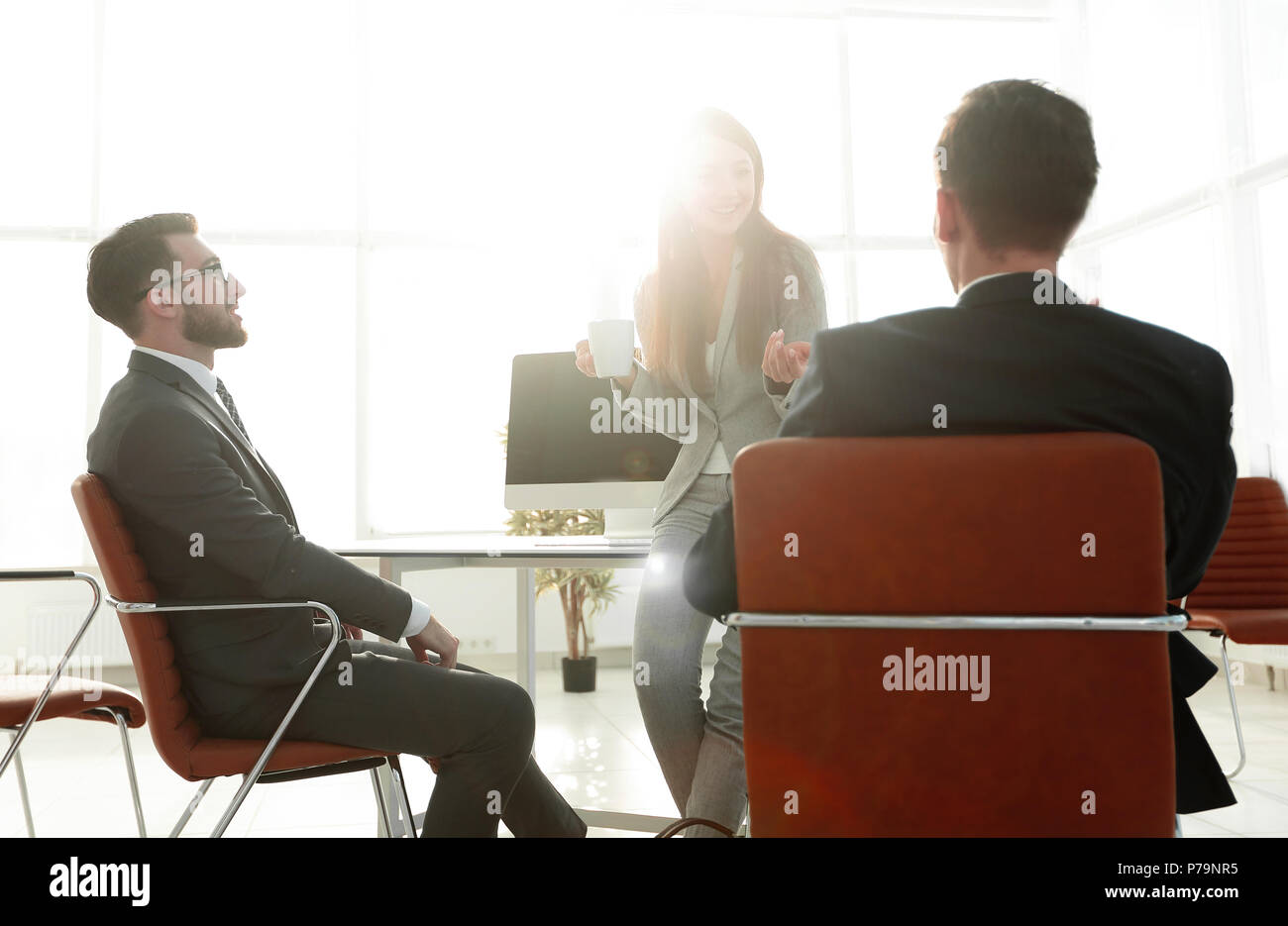 background image of a business team in the office Stock Photo - Alamy