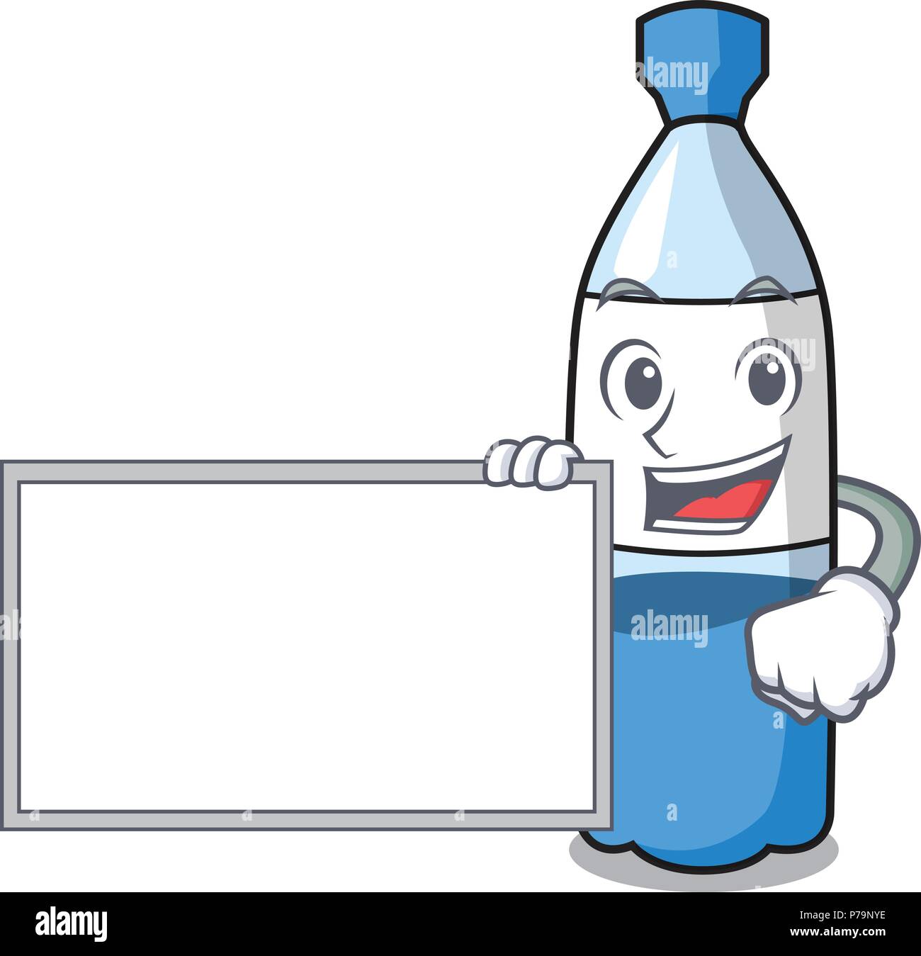 With board water bottle character cartoon Stock Vector Image & Art - Alamy