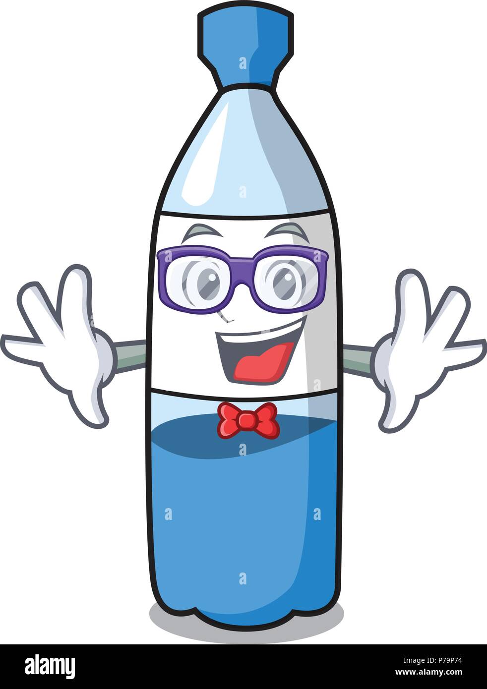 Geek water bottle character cartoon Stock Vector Image & Art - Alamy