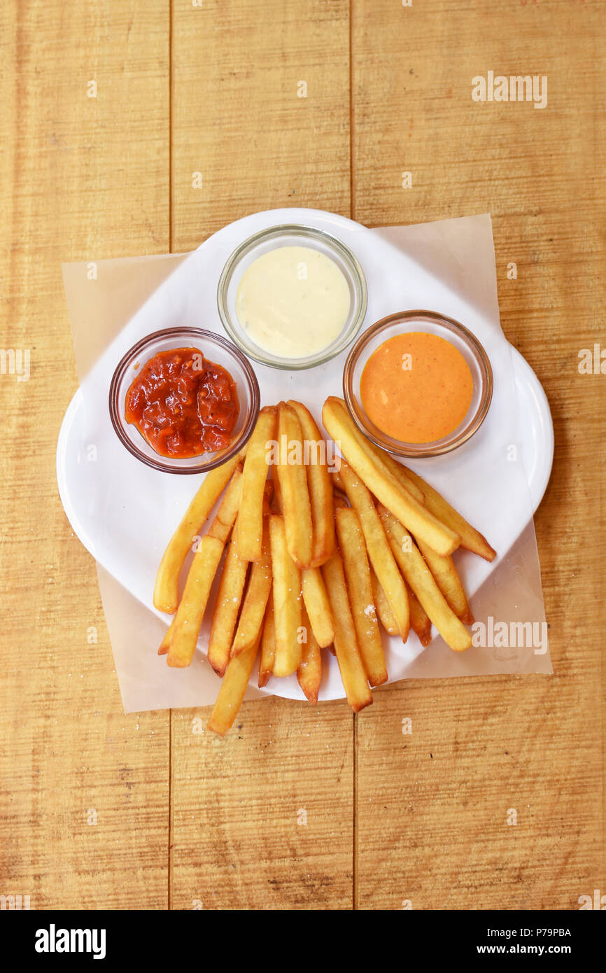 French fries on the table hi-res stock photography and images - Alamy
