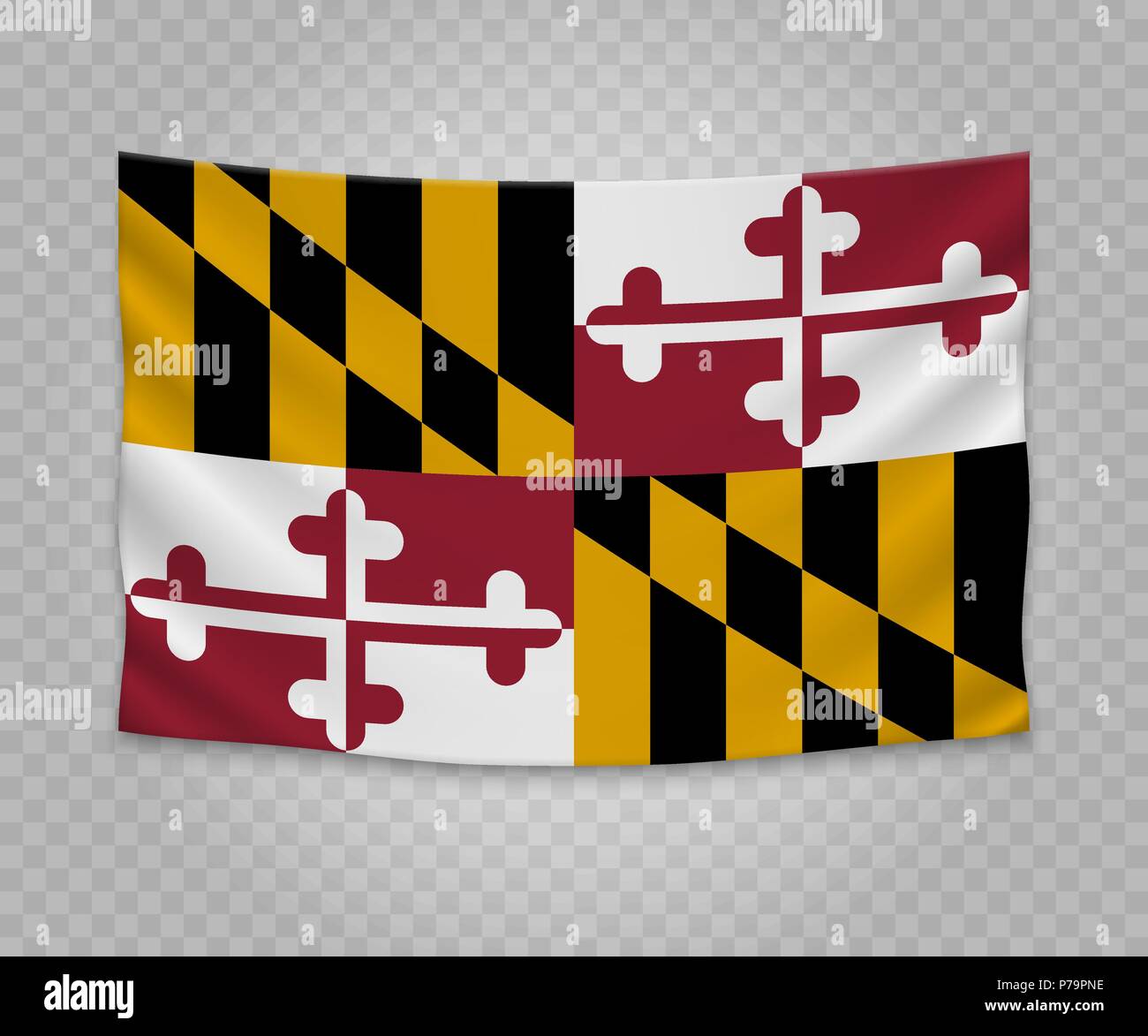Maryland flag hanging Stock Vector Images - Alamy