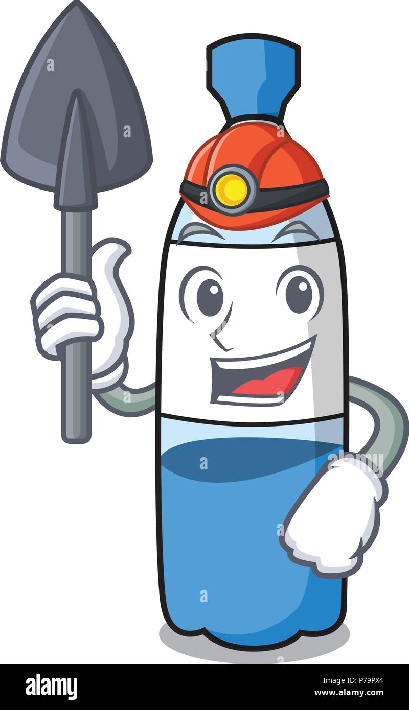 Miner water bottle mascot cartoon Stock Vector Image & Art - Alamy